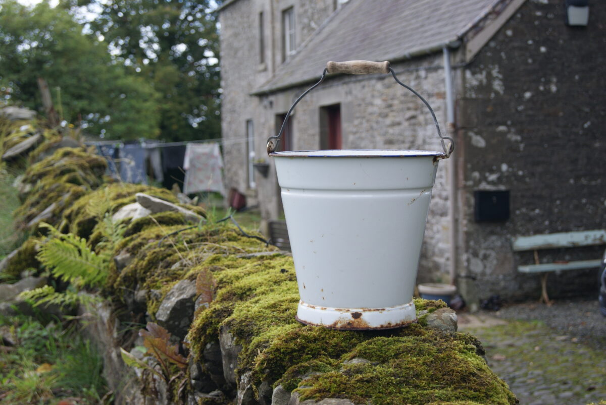 Vintage Enamel Pail - Olde School Architectural Antiques